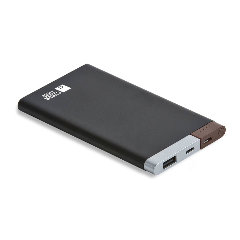 Metallic Two-Tone Contemporary 5,000 mAh Power Bank with Lightning and ...
