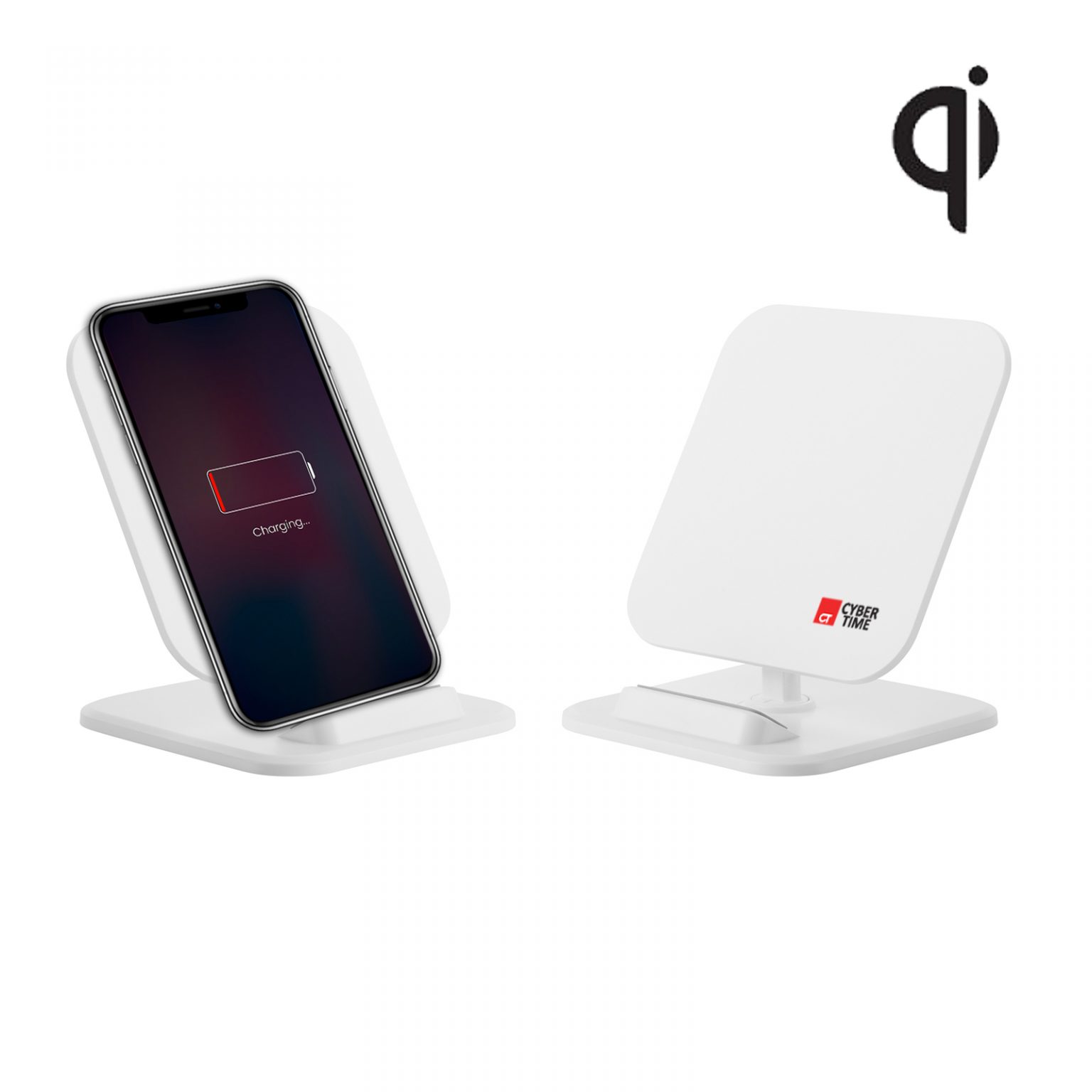 Qi-Certified Wireless Charger (5W speed) + Phone Charging Stand – Cyber ...